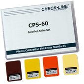Checkline CPS-4 Coating Thickness Gauge Certified Plastic Shims, Set of 4