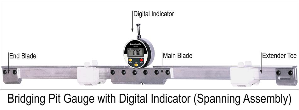 Western Instruments N88-9-D Bridging Pit Depth Gauge System up to 28-1/ ...