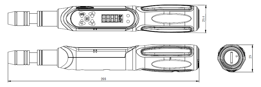 Checkline TSD-200 Digital Torque Screwdriver, 17.70 lb-in / 2 Nm / 200.0 cN-M Capacity - SP-2BN