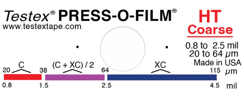 Testex Press-O-Film Replica Tapes Grades X-Coarse Plus Coarse