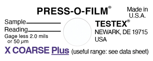 Testex Press-O-Film Replica Tapes Grades X-Coarse Plus Coarse